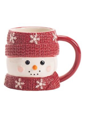 Red & White Christmas Snowman-Shaped Mug | Home | George at ASDA