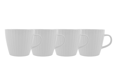 White Embossed Greenwich Mug - Set of 4 | Home | George at ASDA