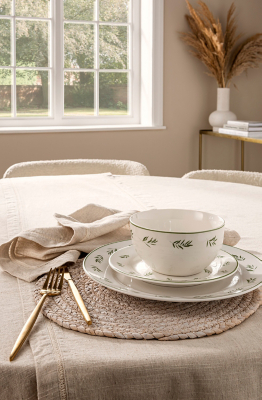 Stacey Solomon Olive Leaf Dinner set 12 Piece | Home | George at ASDA