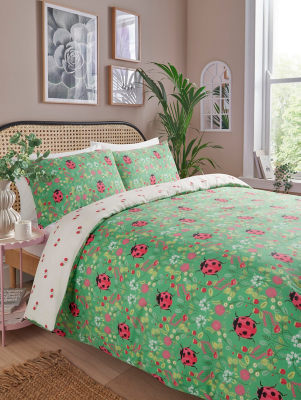 Green Tropical Bloom Ladybird Reversible Duvet Set | Home | George at ASDA