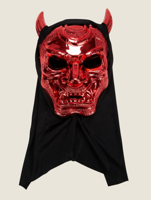 Red Halloween Devil Hooded Mask | Halloween | George at ASDA
