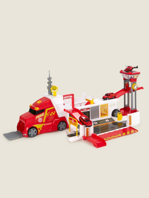 Dynaforce Fire Command Truck Transporter | Toys & Character | George at ...