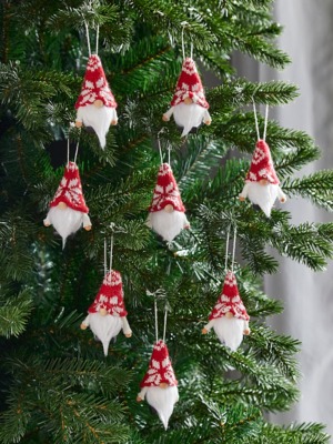 Red Christmas Gonks - Set of 8 | Christmas | George at ASDA