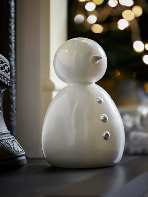 White Ceramic Snowman Christmas Decoration | Christmas | George at ASDA