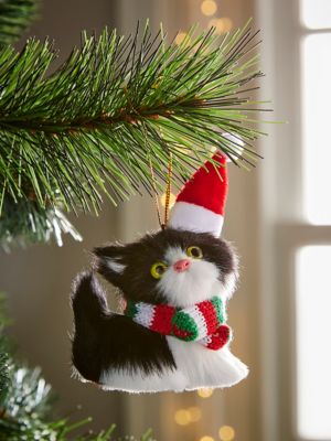 Fur Cat Christmas Bauble | Christmas | George at ASDA