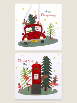 Handcrafted Festive Christmas Cards - Set of 10 | Christmas | George at ...