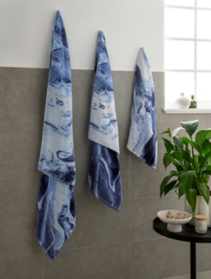 Blue Marble Printed Towel Range | Home | George at ASDA
