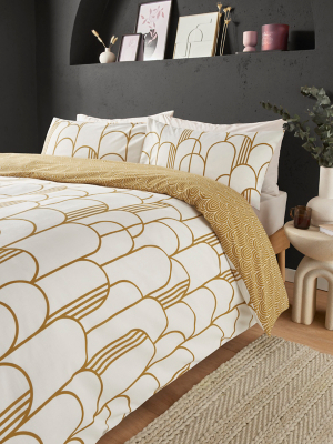 Gold Arch Geo Duvet Set | Home | George at ASDA