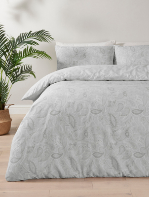 Grey Paisley Duvet Set | Home | George at ASDA