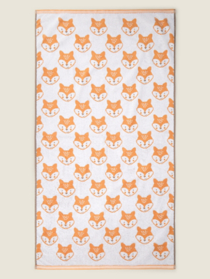 Natural Fox Jacquard Towel | Home | George at ASDA