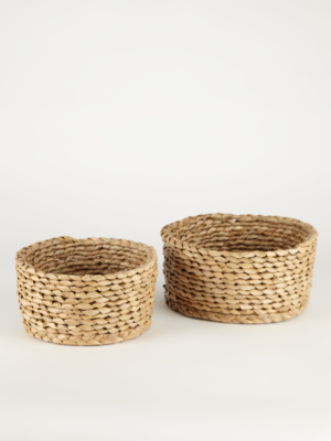 Just Wellness Brown Rush Storage Baskets Set of 2 | Home | George at ASDA