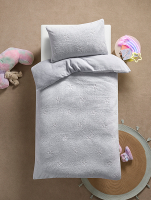Grey Star Teddy Glow in the Dark Single Duvet Set | Home | George at ASDA