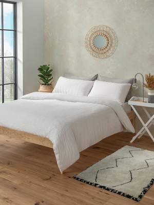White Seersucker Duvet Set | Home | George at ASDA