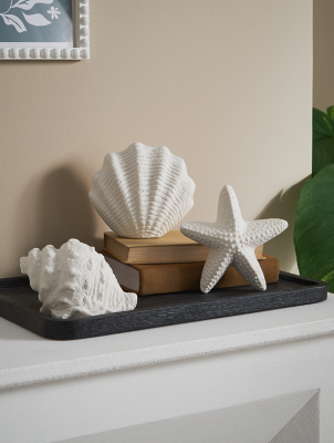 White Shell Ornament - Set of 3 | Home | George at ASDA
