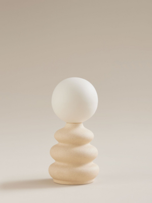 Cream Sculptural Battery Decorative Light | Home | George at ASDA