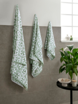 Mint Tile Towel Range | Home | George at ASDA