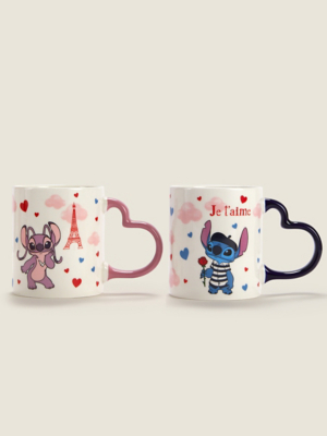 Disney Valentine’s Stitch & Angel Mug - Set of 2 | Home | George at ASDA