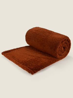 Orange Teddy Blanket | Home | George at ASDA