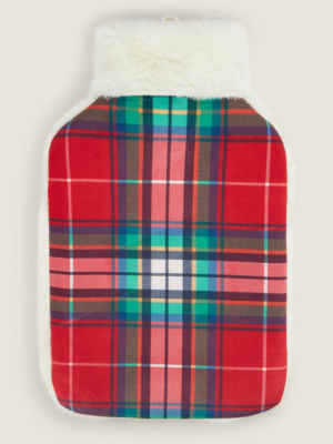 George Home Red Tartan Hot Water Bottle | Home | George at ASDA