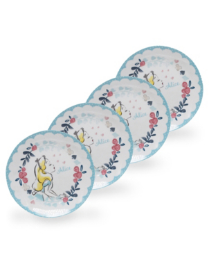 Alice In Wonderland Scalloped Side Plate - Set of 4 | Home | George at ASDA