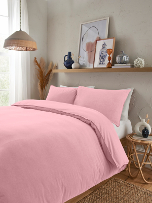Pink Relaxed Washed Cotton Duvet Set | Home | George at ASDA