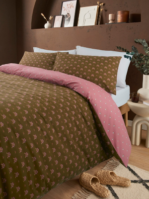 Green Pretty Prairie Reversible Duvet Set | Home | George at ASDA
