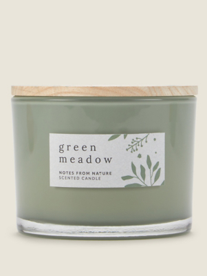 Green Meadow Wooden Lid Candle | Home | George at ASDA
