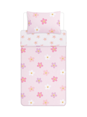 Pink Daisy Reversible Single Duvet Set | Home | George at ASDA