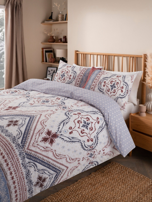 Global Tile Reversible Duvet Set | Home | George at ASDA