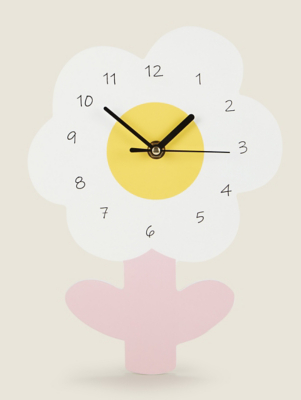 White Daisy Clock | Home | George at ASDA