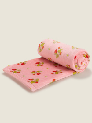 Pink Strawberry Super-Soft Throw | Home | George at ASDA