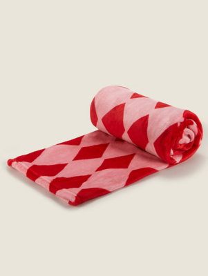 Pink Harlequin Super-Soft Throw | Home | George at ASDA