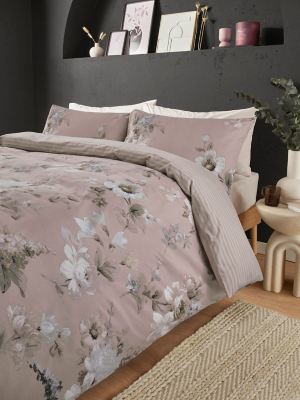 Pink Faded Floral Reversible Duvet Set | Home | George at ASDA