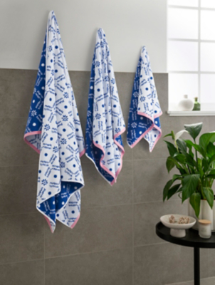 Blue & White Parisian Tile Towel Range | Home | George at ASDA