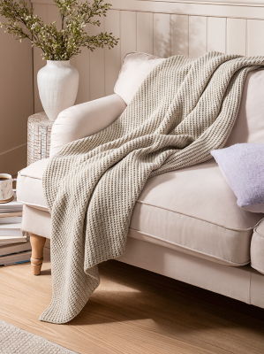 Stacey Solomon Plain Textured Throw | Home | George at ASDA