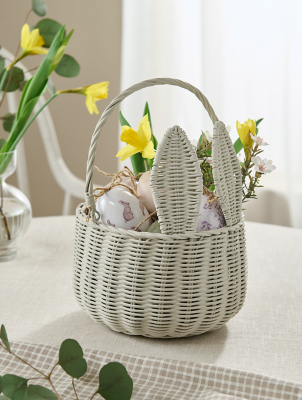 Stacey Solomon Grey Bunny Basket | Home | George at ASDA
