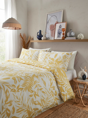 Yellow Palm Leaves Riviera TENCEL Reversible Duvet Set | Home | George ...