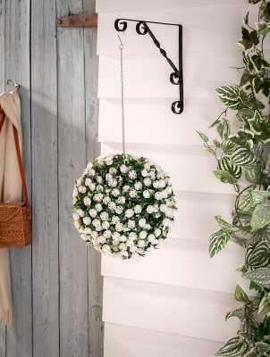 White Rose Topiary Ball | Outdoor & Garden | George at ASDA