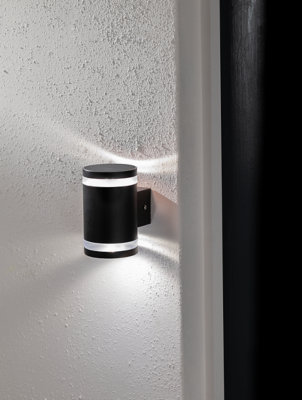 Black Solar Wall Light | Outdoor & Garden | George at ASDA