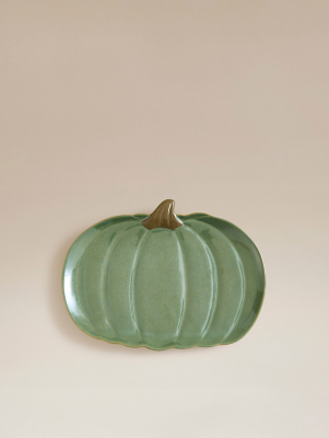Green Reactive Glaze Pumpkin Plate | Home | George at ASDA