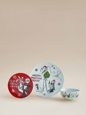 Nightmare Before Christmas Red & White Dinner Set - 12 Piece | Home ...