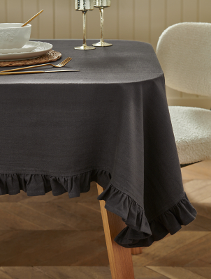 Stacey Solomon Black Linen Tablecloth | Home | George at ASDA