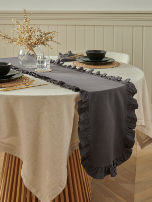 Stacey Solomon Black Frill Table Runner | Home | George at ASDA