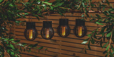 Hanging Flames - Set of 4 | Outdoor & Garden | George at ASDA