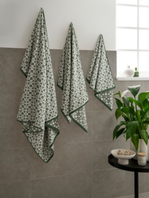 Green Ditsy Patch Work Cotton Towel Range | Home | George at ASDA