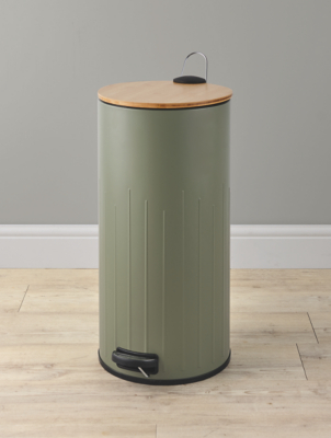 Pedal Bin With Bamboo Lid 30L | Home | George at ASDA