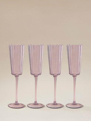 Pink Bubble Champagne Glass - Set of 4 | Home | George at ASDA