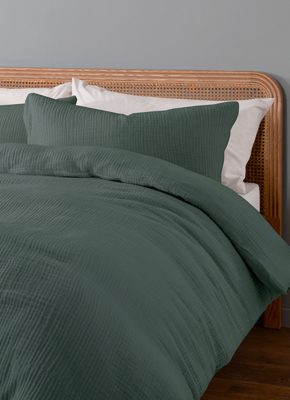 Meadow Green Muslin Duvet Set | Home | George at ASDA