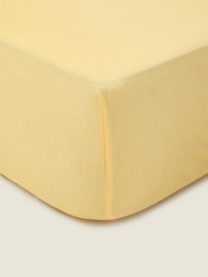 Yellow Plain Fitted Sheet | Home | George at ASDA