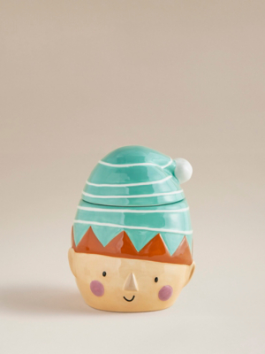 Christmas Elf Earthenware Sweetie Jar | Home | George at ASDA